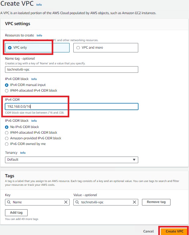Creating a Virtual Private Cloud (VPC) in AWS
